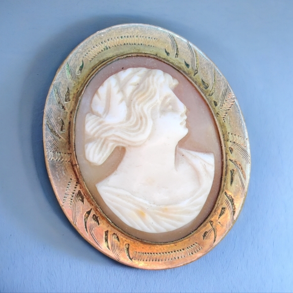 Antique | Jewelry | Antique Carved Shell Cameo Brooch | Poshmark